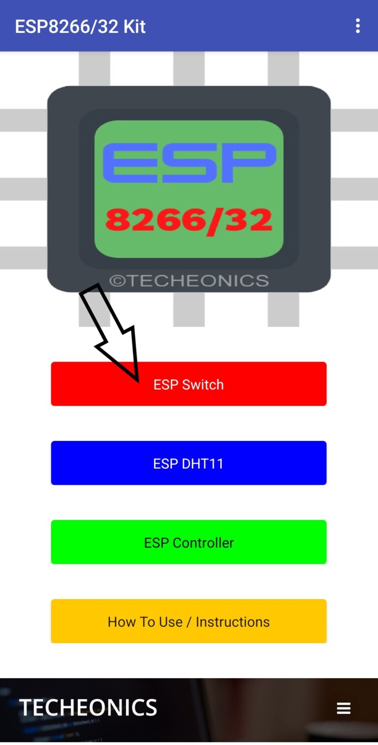 ESP 8266/32 KIT APP - Techeonics