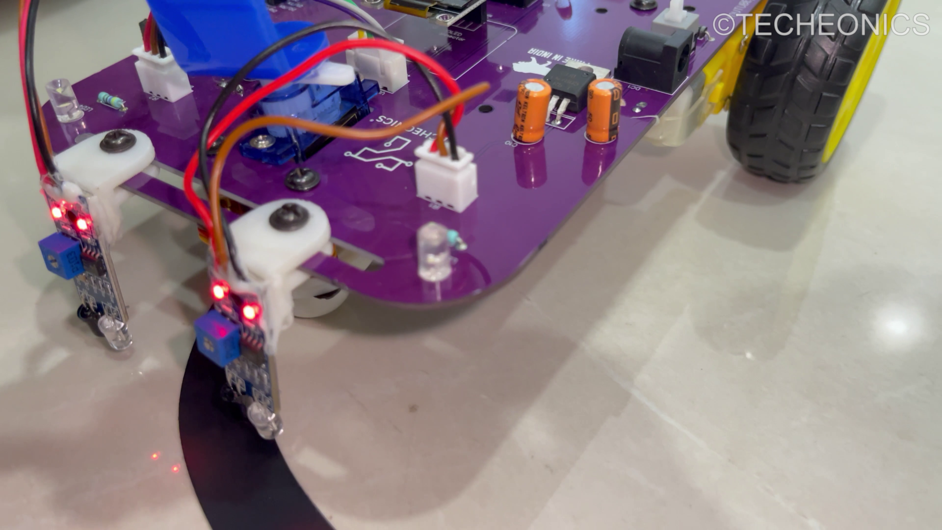 Build A Line-Following Robot Using IntelliBot V1 - Techeonics